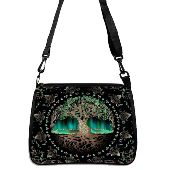 Bags | Fantasy Magic Tree Of Life Doublesided Printed Crossbody Bag ...